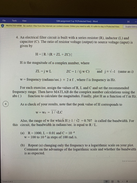 Solved 204 assignment 5 sp 19(Probected Vin)-Ward | Chegg.com