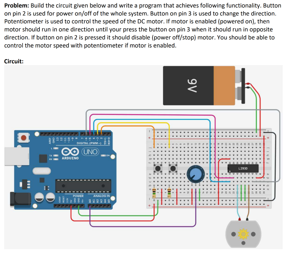 Solved Problem: Build the circuit given below and write a | Chegg.com