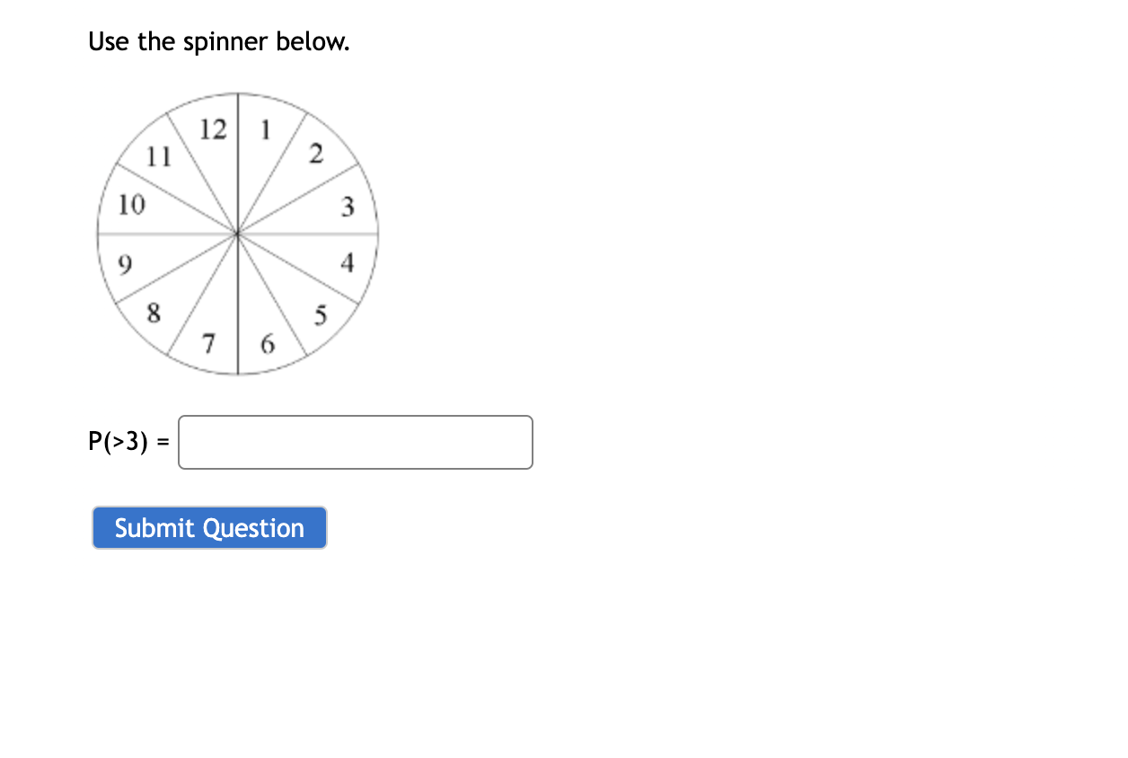 Solved Use the spinner below. | Chegg.com