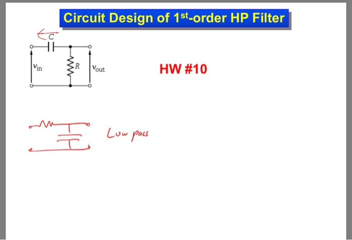Solved Problems: Filter design Assuming RC = 0.1, sketch the | Chegg.com
