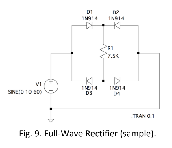 Solved D1 1N914 D2 1N914 R1 7.5K V1 SINE(O 10 60) 1 N914 D3 | Chegg.com