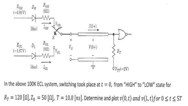 Solved In the above 100K ECL system, switching took place at | Chegg.com