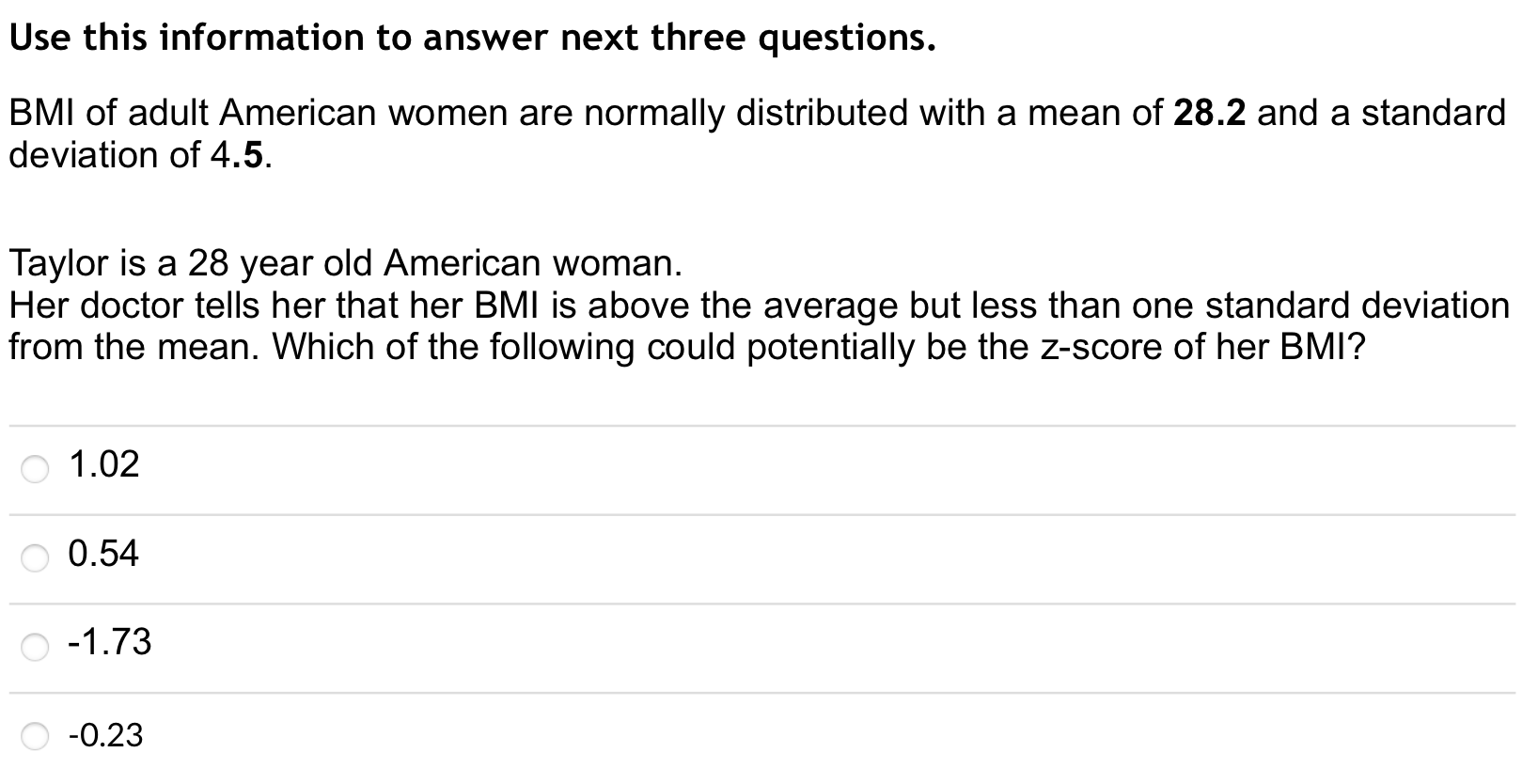 Solved Use this information to answer next three questions. | Chegg.com