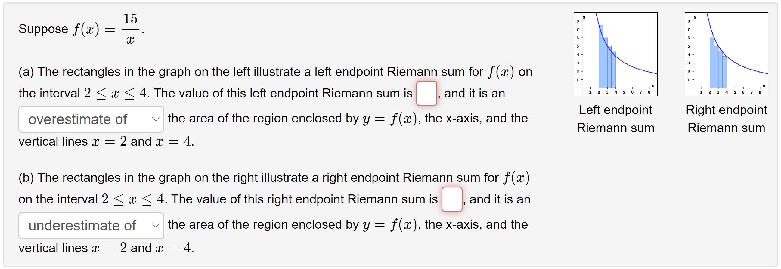 Solved Suppose f(x)=x15. (a) The rectangles in the graph on | Chegg.com