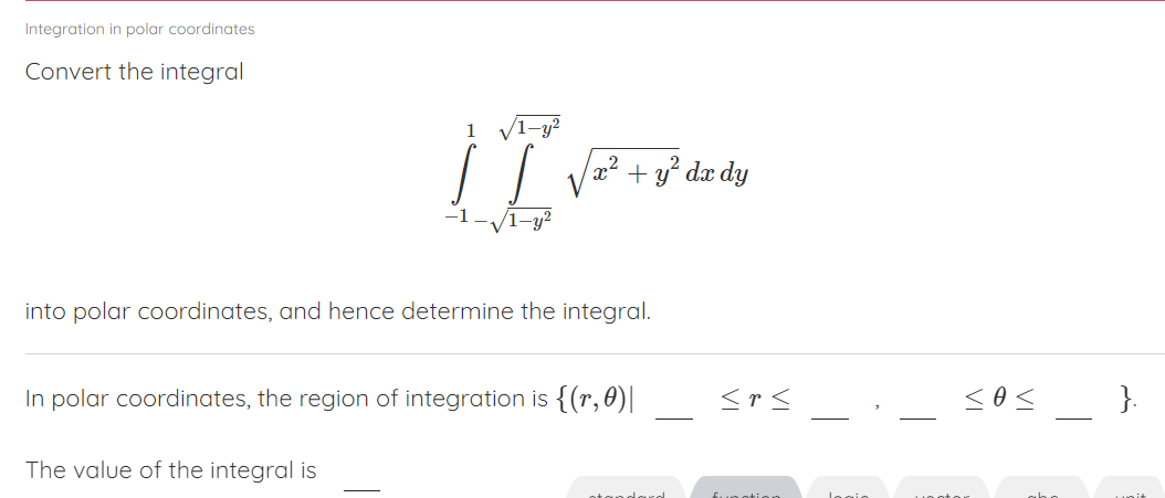 Solved Integration in polar coordinates Convert the integral | Chegg.com