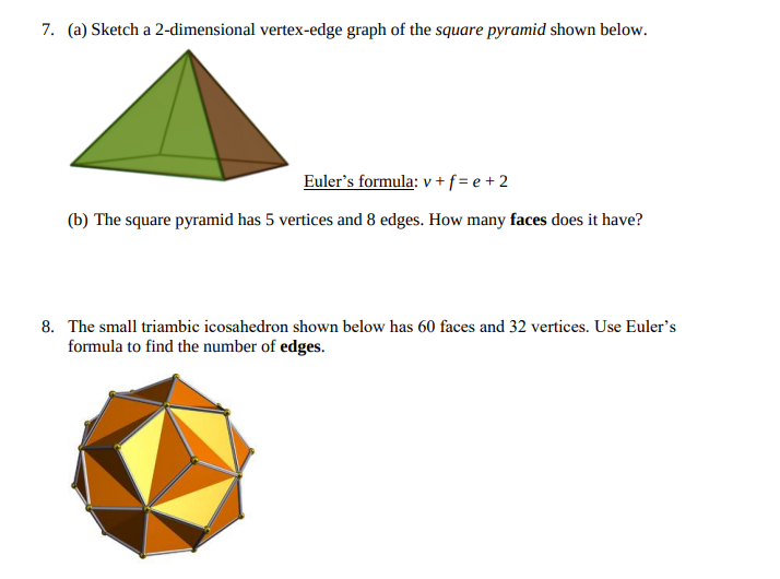 Solved 7. (a) Sketch a 2-dimensional vertex-edge graph of | Chegg.com