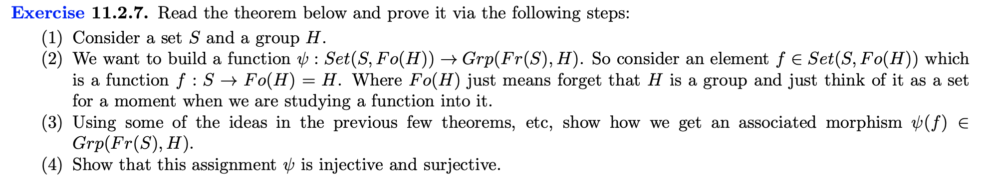 Solved Exercise 11.2.7. Read the theorem below and prove it | Chegg.com