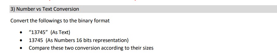 Solved Convert the followings to the binary format - "13745" | Chegg.com