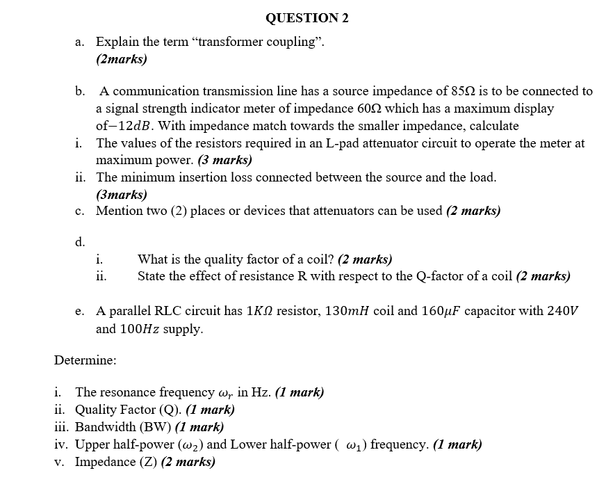 Solved QUESTION 2 a. Explain the term “transformer | Chegg.com