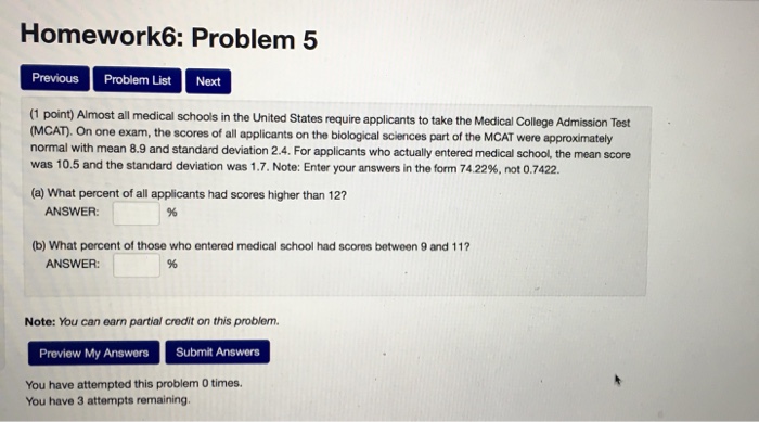 Solved Homework6 Problem 5 Previous Problem Listnext 1