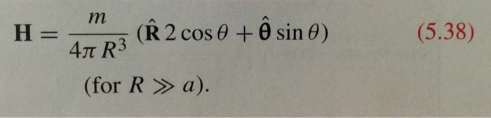 Solved A magnetic dipole (small current loop) is located at | Chegg.com