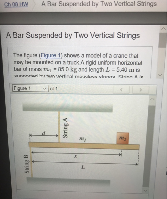 Solved Ch 08 HW A Bar Suspended by Two Vertical Strings A | Chegg.com
