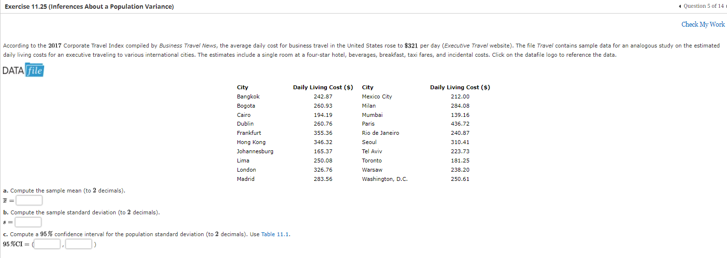 Solved Exercise 11.25 (Inferences About a Population | Chegg.com