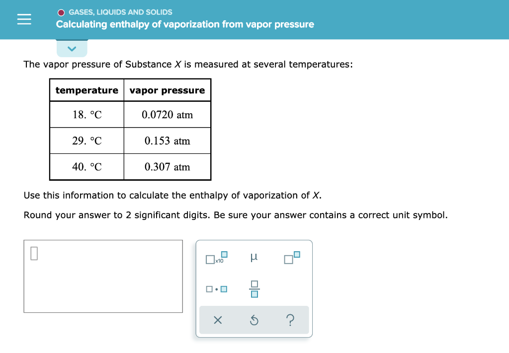Solved O GASES, LIQUIDS AND SOLIDS Calculating enthalpy of | Chegg.com
