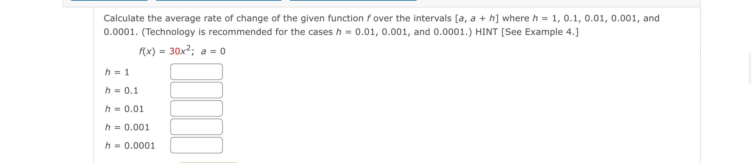 Solved Calculate the average rate of change of the given | Chegg.com