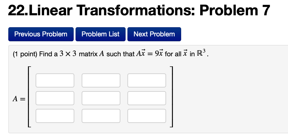 Solved 22 Linear Transformations Problem 6 Previous Problem