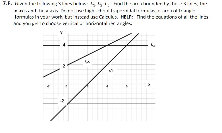 Solved .E. Given the following 3 lines below: L1,L2,L3. Find | Chegg.com