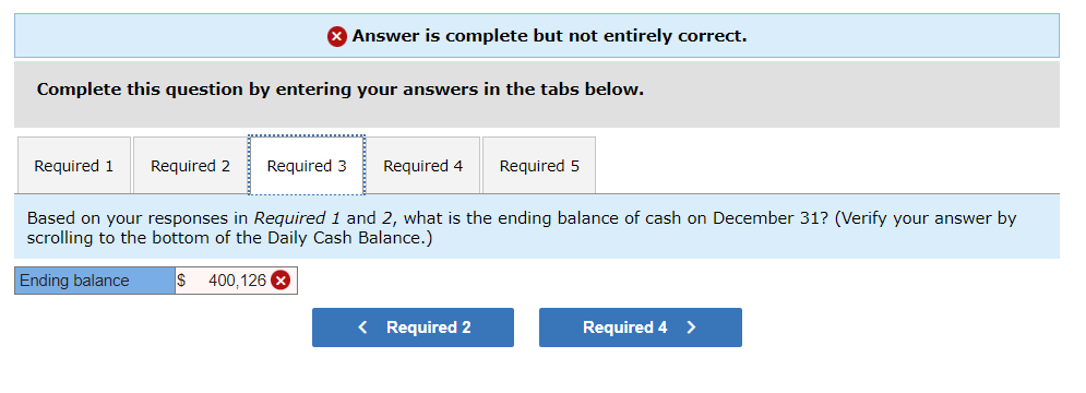 Daily Net Increase/Decrease in Cash S | Chegg.com