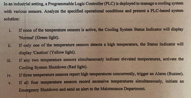 Solved In an industrial setting, a Programmable Logic | Chegg.com
