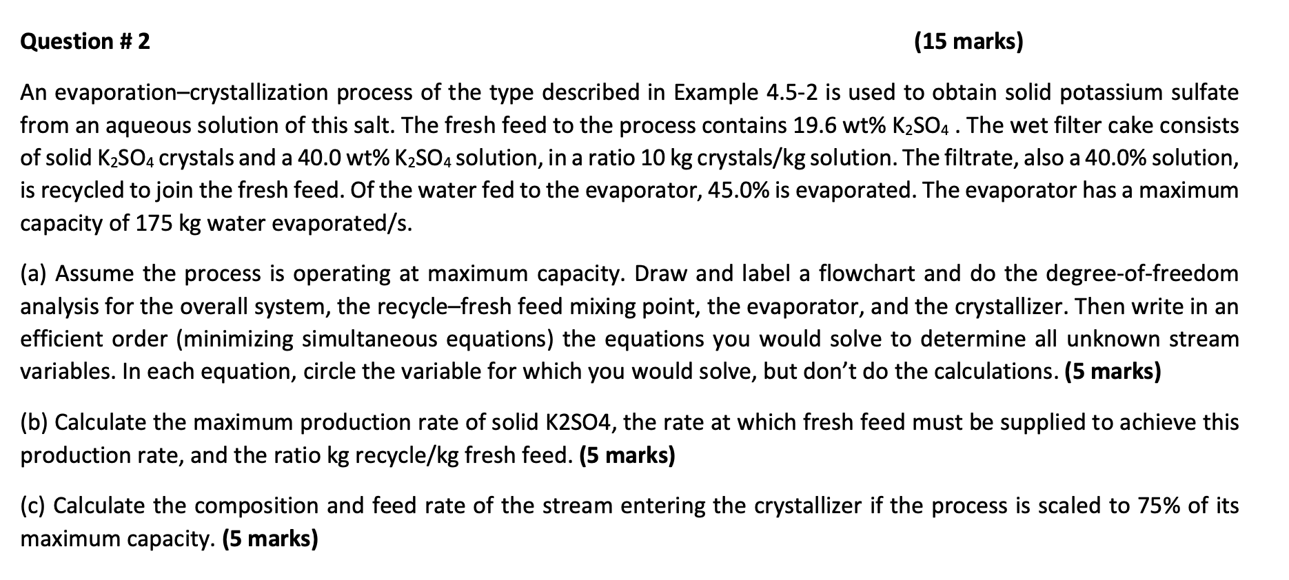 Solved Question \# 2 (15 marks) An | Chegg.com