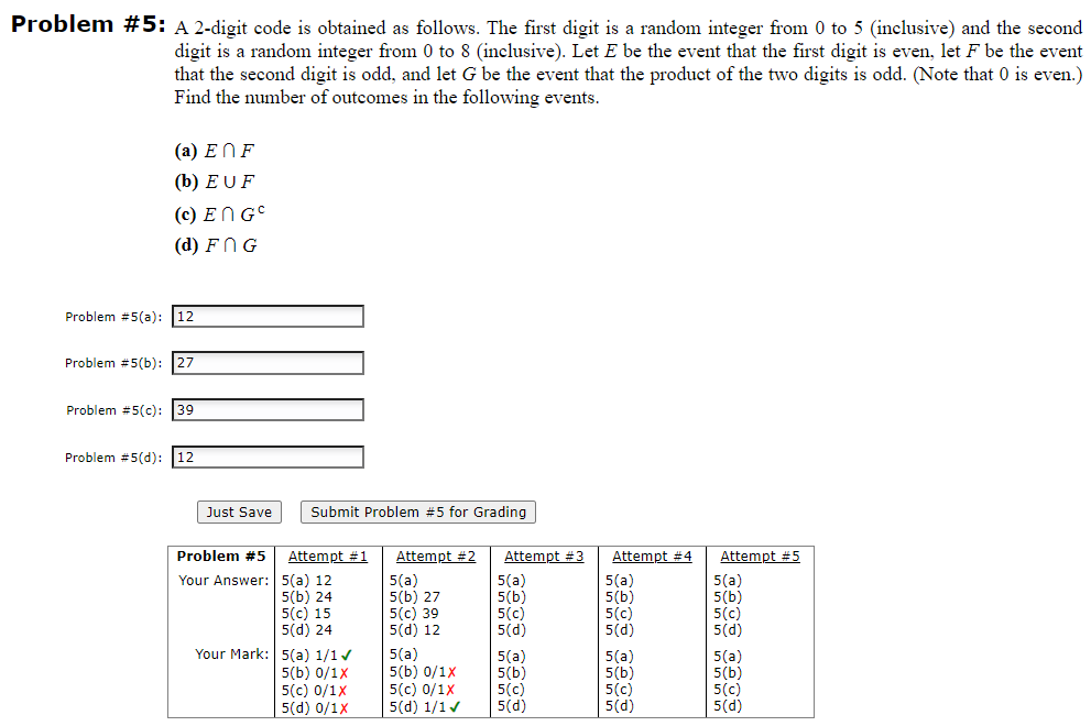 Solved oblem \#5: A 2-digit code is obtained as follows. The | Chegg.com