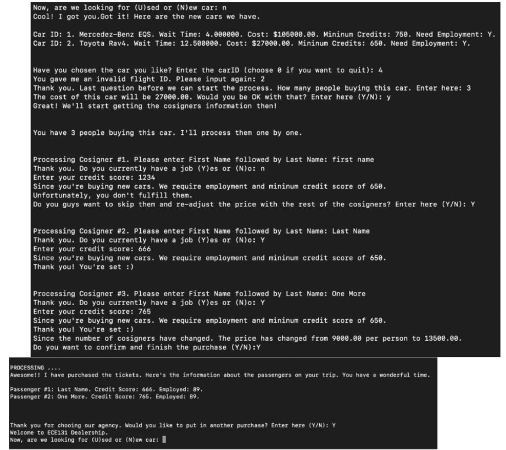Solved Please complete in c This task will be a car | Chegg.com