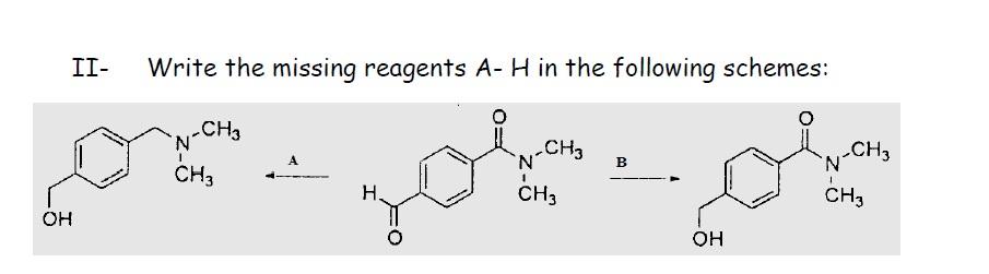 Solved II- Write the missing reagents A−H in the following | Chegg.com