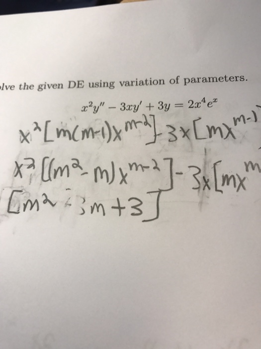 Solved Solve The Given De Using Variation Of Parameters 5483