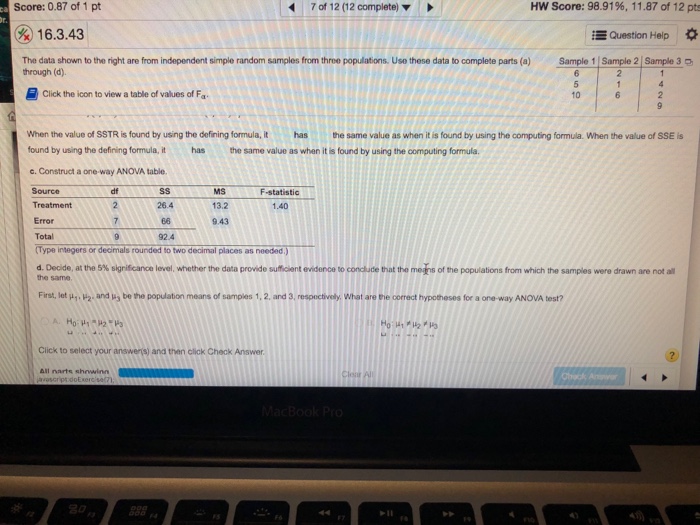 Solved The work that I did is correct I just need part D, if | Chegg.com