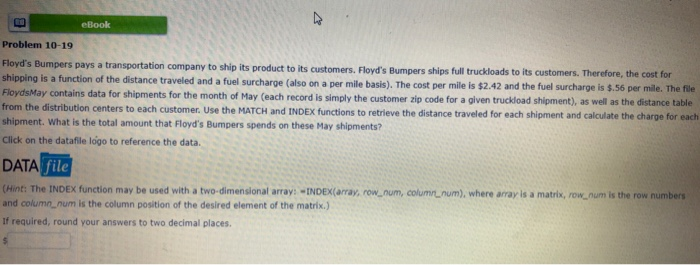 a Search this course 0 으Keseyv Problem 10- 19 bumpers | Chegg.com