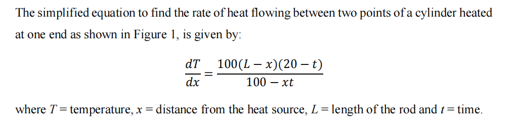 Solved The simplified equation to find the rate of heat | Chegg.com