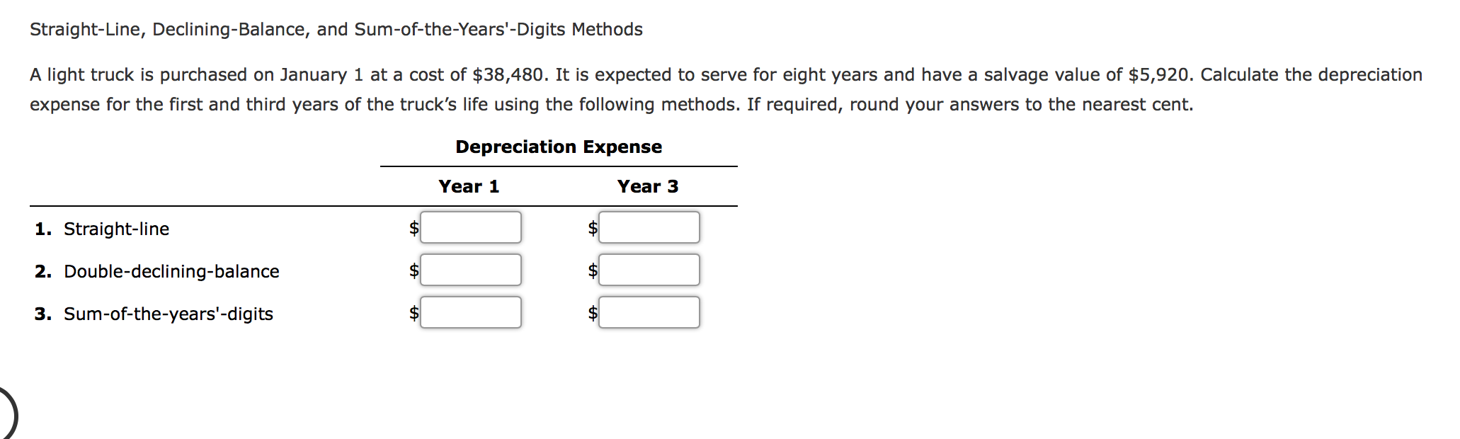 Solved Straight-Line, Declining-Balance, and | Chegg.com
