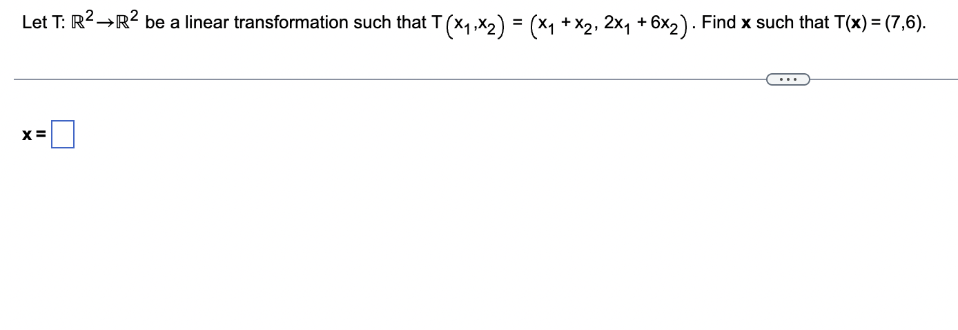 Let T:R2→R2 be a linear transformation such that | Chegg.com