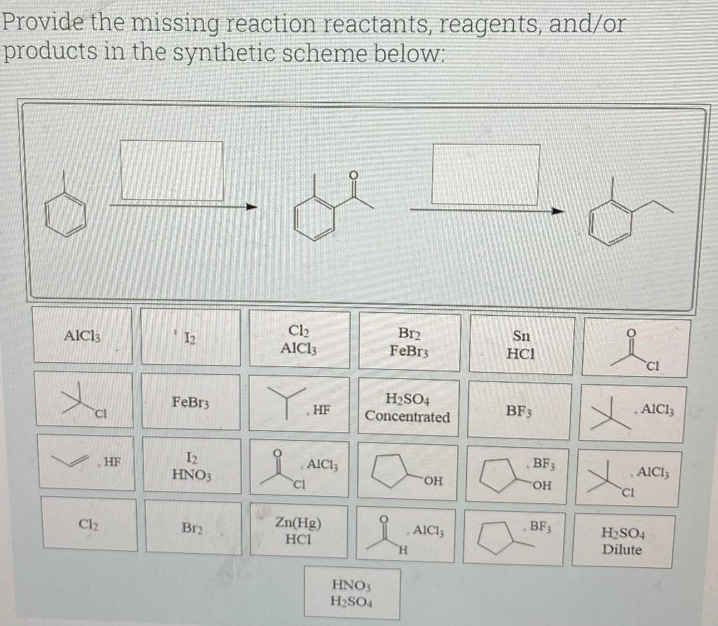 Solved Provide the missing reaction reactants, reagents, | Chegg.com