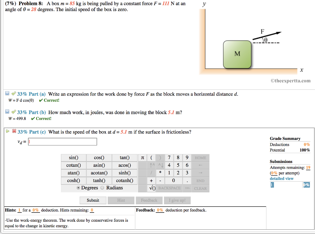 Solved: (7%) Problem 8: A Box M Angle Of θ-28 Degrees. Th ... | Chegg.com