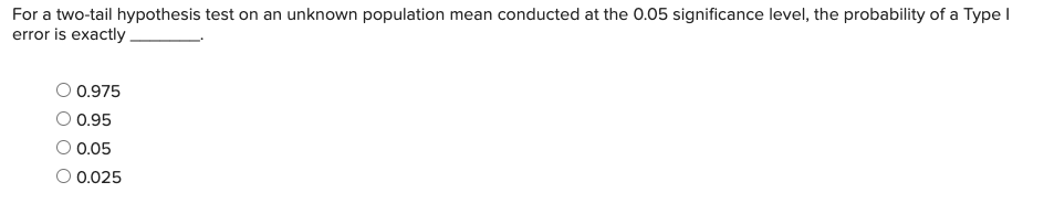 Solved For A Two Tail Hypothesis Test On An Unknown 0594