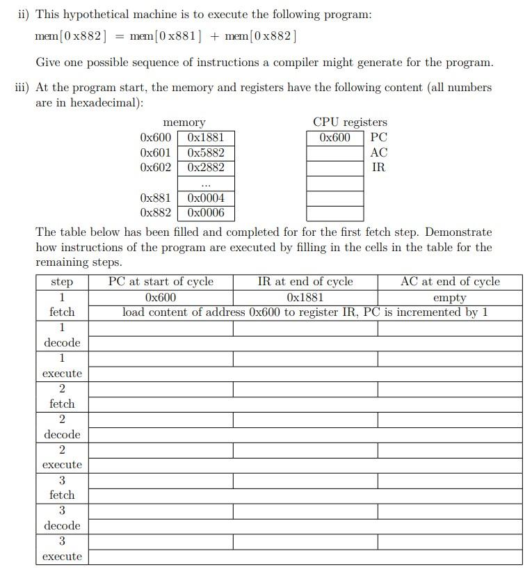Solved Explain the activities performed in the execution | Chegg.com