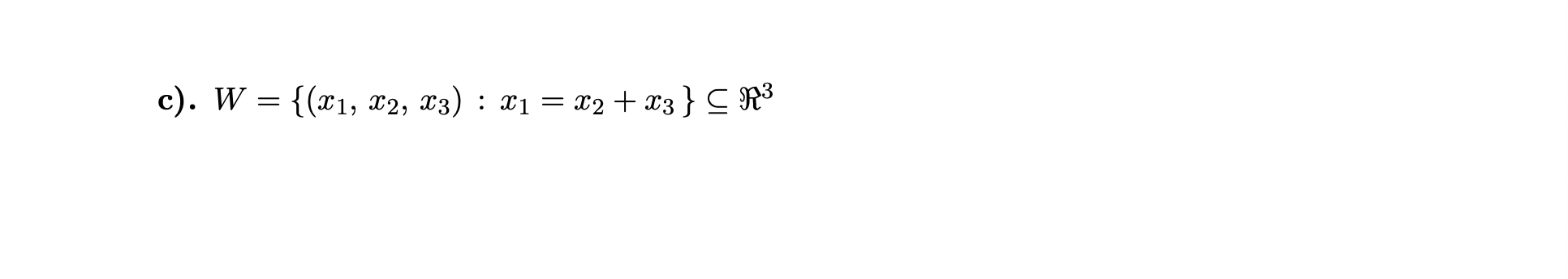 Solved 5. Determine whether the set W is a subspace of R3 | Chegg.com