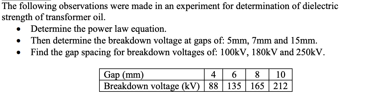 The following observations were made in an experiment | Chegg.com