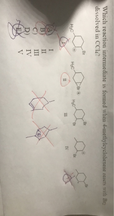 Solved Which reaction intermediate is formed when | Chegg.com