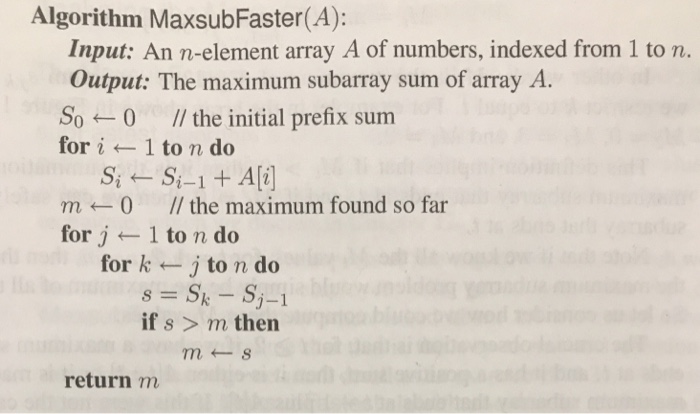Solved Algorithm MaxsubSlow(A): Input: An n-element array A | Chegg.com