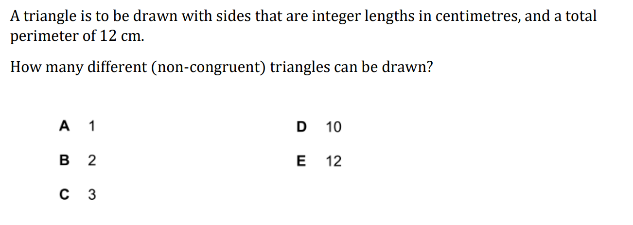 Solved A triangle is to be drawn with sides that are integer | Chegg.com