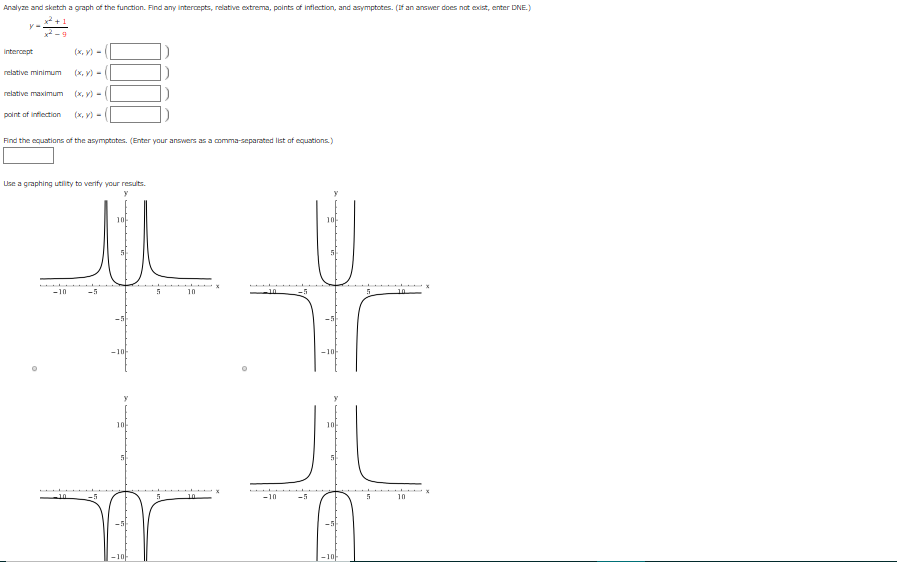 Solved Analyze and sketch a graph of the function. Find any | Chegg.com