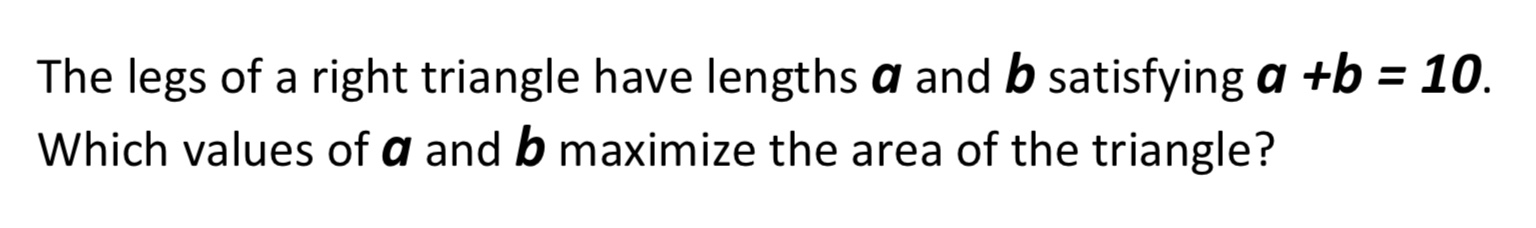 Solved The legs of a right triangle have lengths a and b | Chegg.com