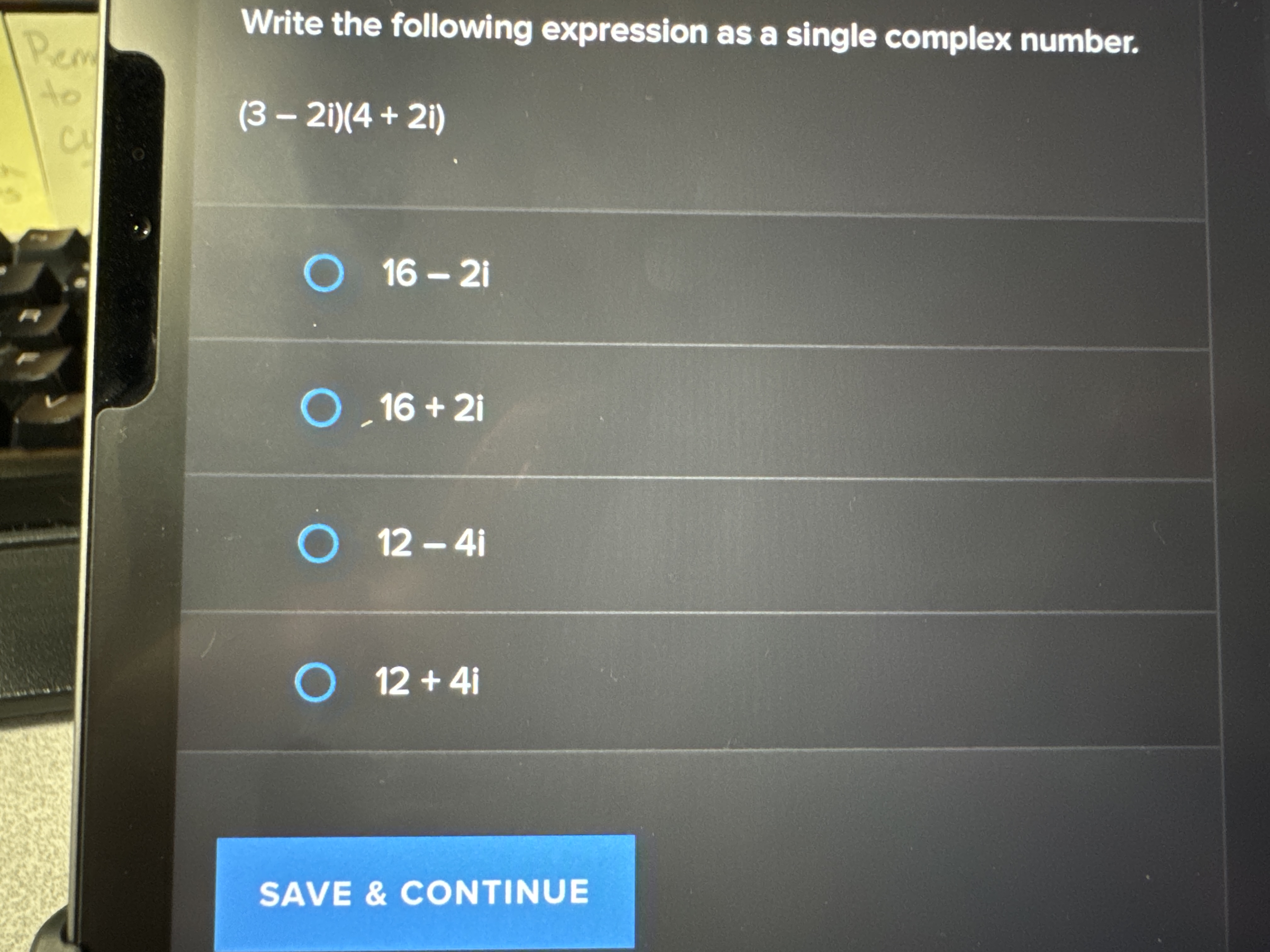 Solved Write the following expression as a single complex | Chegg.com