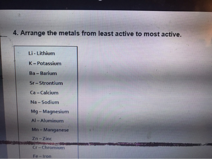Solved Cu-Copper Ag-Silver Hg-Mercury Au-Gold E Calcium Lead | Chegg.com