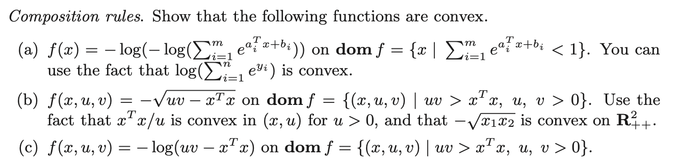Solved Composition rules. Show that the following functions | Chegg.com