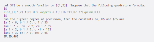 Solved Let $F$ be a smooth function on $[1,2]$. Suppose that | Chegg.com