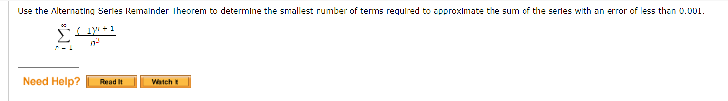 Solved Use the Alternating Series Remainder Theorem to | Chegg.com