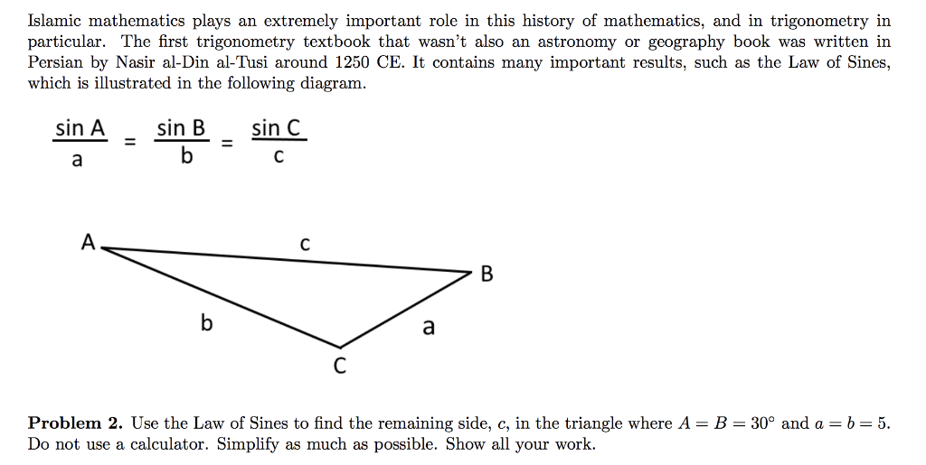 Solved Islamic mathematics plays an extremely important role | Chegg.com
